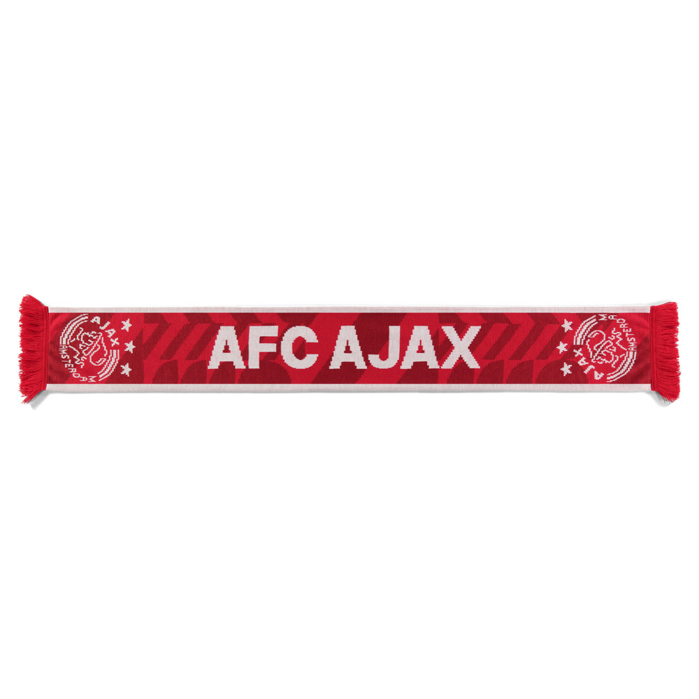 Ajax Sjaal Rood Print AFC Ajax Official Ajax Fanshop