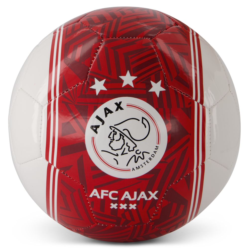 Ajax-bal wit/rood lijnen | Official Ajax Fanshop